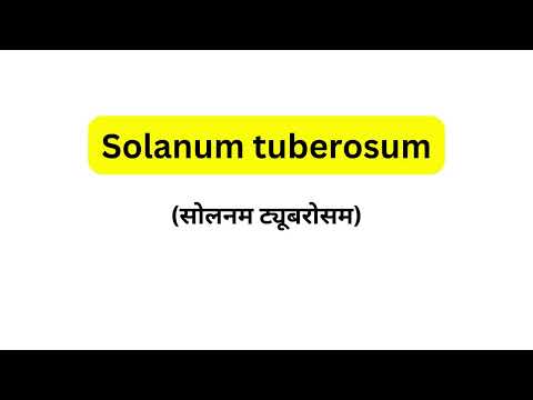 How to Pronounce Botanical names of Potato ?
