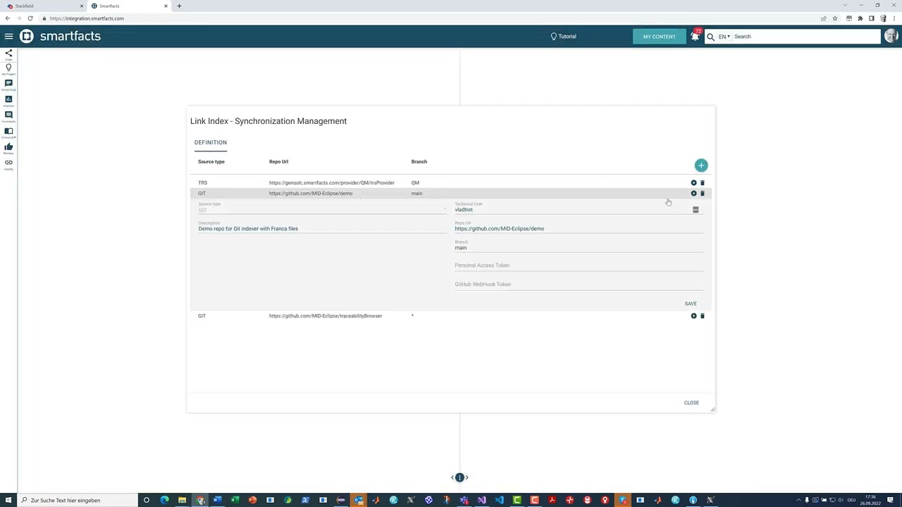 Traceability between Engineering Artifacts and Source Code leveraging the OSLC Standard