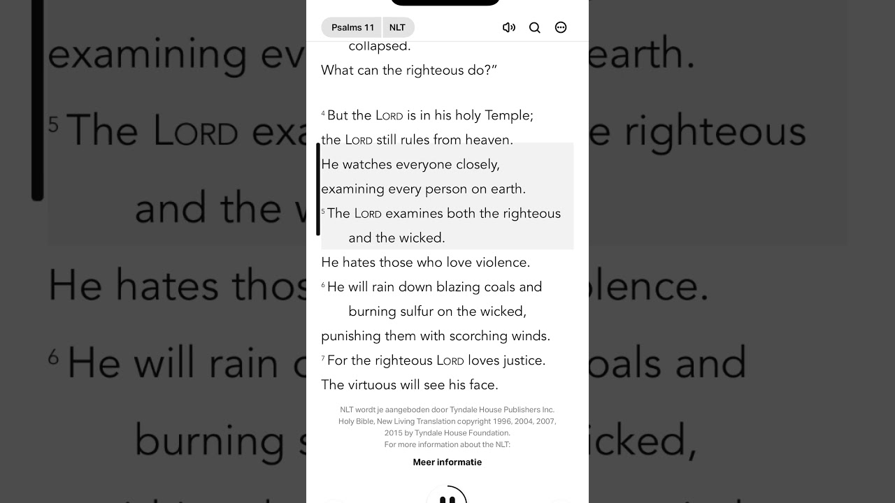 Psalms 11 NLT(Bible)Download this Holy Bible in the App Store.