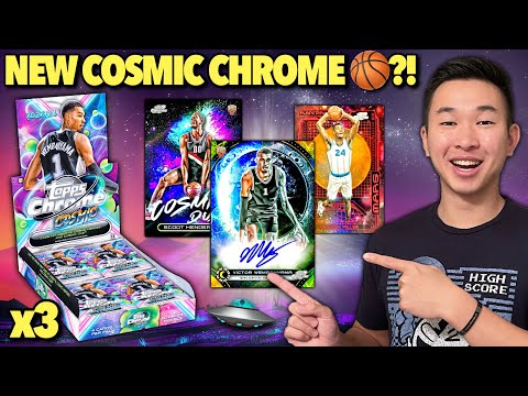 THE BRAND NEW COSMIC CHROME 🏀 HAS LANDED! 👽🛸 2023-24 Topps Cosmic Chrome Basketball Hobby Box Review