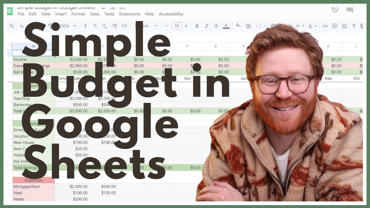 Simple Budget Spreadsheet in Google Sheets | No Experience Needed