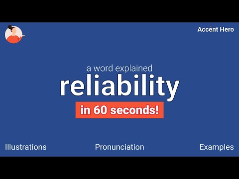 RELIABILITY - Meaning and Pronunciation