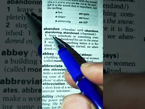 What is the meaning of ABANDON in English vocabulary | Learn English