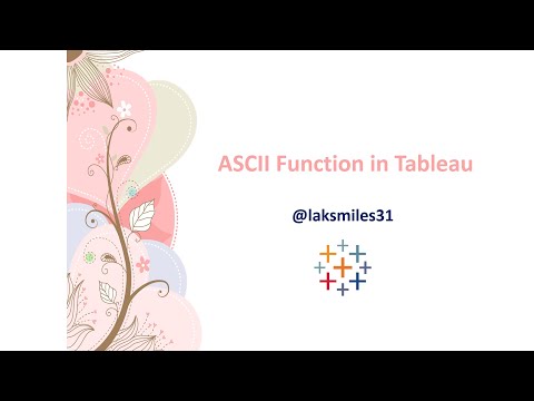 ASCII() Function in #tableau | Tableau #tutorial Advanced