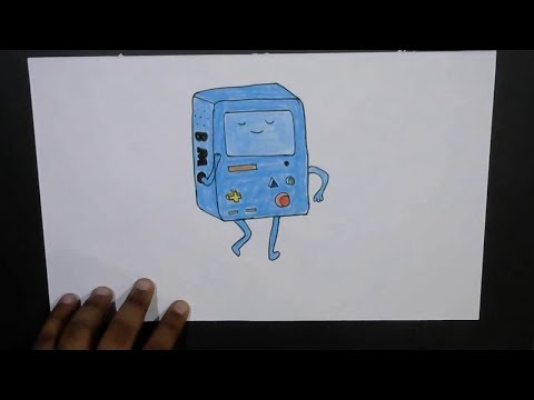 How to Draw An Adventure Time Beemo | How to draw Cartoons | Royce PS