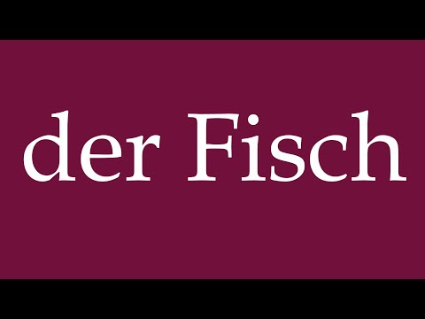 How to Pronounce ''der Fisch'' (the Fish) Correctly in German