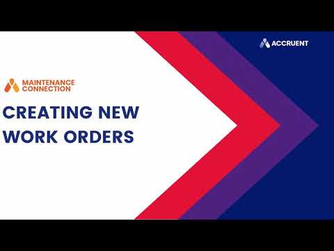 Maintenance Connection Mini Training | Creating Work Orders