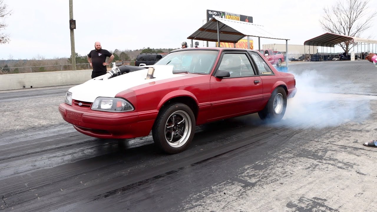 Derelict Turbo Fox Body Mustang Drags Feisty Chevy Truck, Someone Gets ...