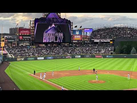 Rockies' Ryan Ritter launches a triple for his first big league hit in his Major League debut