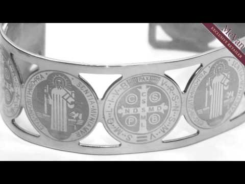 McVan: St. Benedict & Miraculous Cuff Bracelet