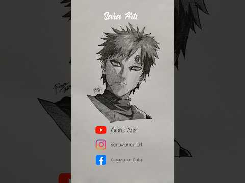 Gaara pencil Shading Drawing✏️🎨🖋️#art #artist #gaara #naruto #anime #shorts #manga #SaraArts