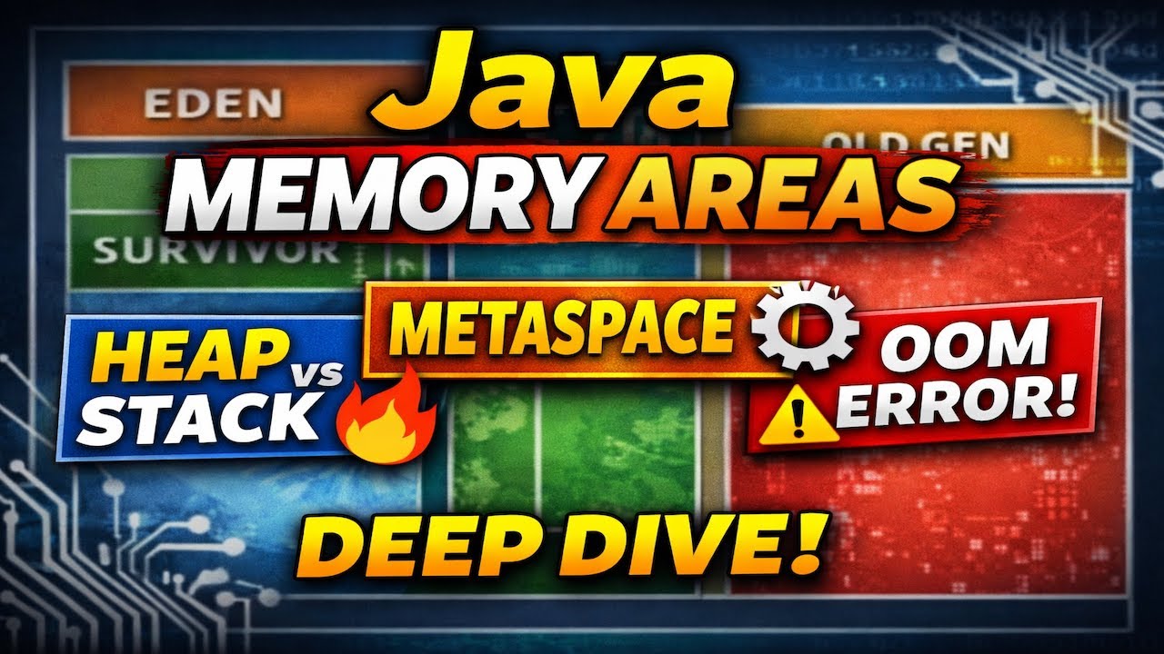 Java Memory Areas Explained 🔥 Heap vs Stack vs Metaspace | JVM Internals with Demo