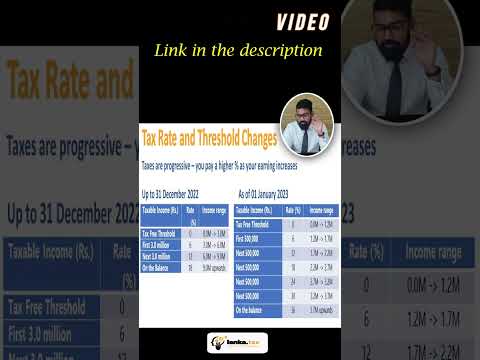 Tax Rates and Thresholds Changes | Sri Lanka 2023 | | #shorts