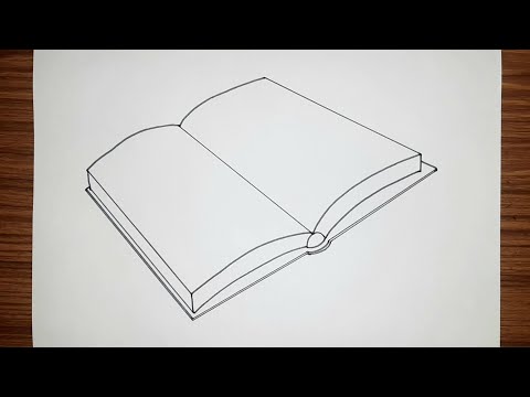How to draw a open Book step by step | Book drawing easy | বই আঁকব কীভাবে |