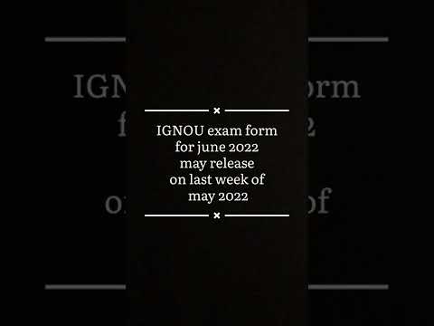 Latest update regarding IGNOU Exam Form June 2022 #ignou #exam #ignouassignment #ignouexam