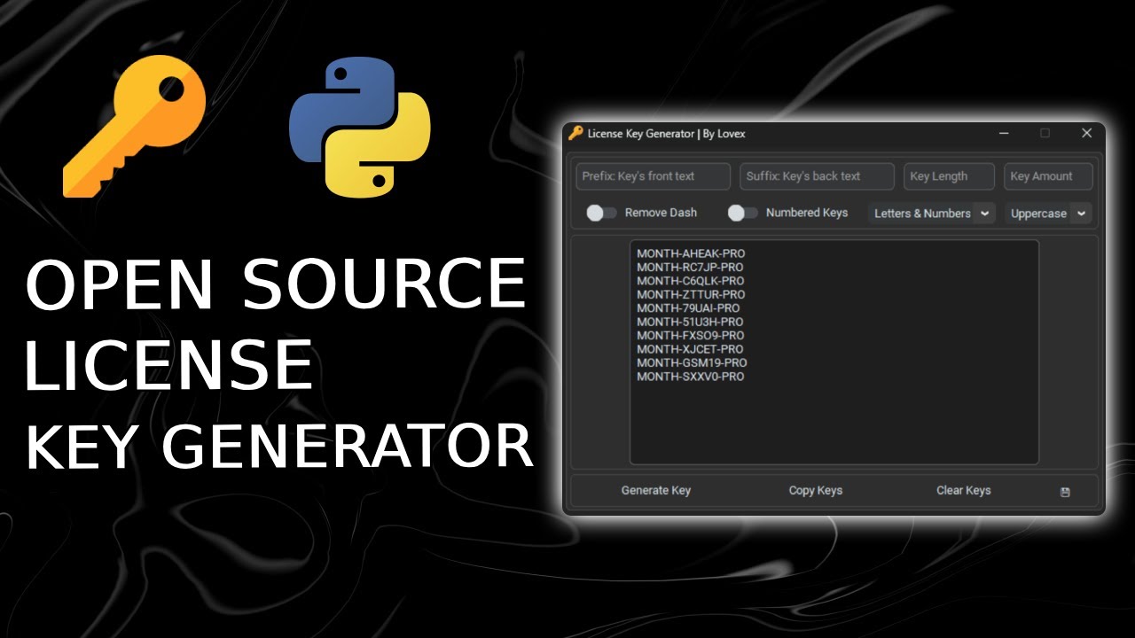 I Built the Perfect License Key Generator in Python (Open Source)🔑