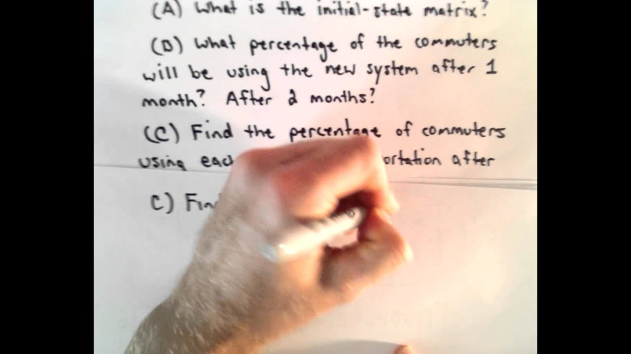 Markov Chains - Part 6 - Applied Problem for Regular Markov Chains