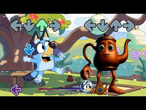FNF Can Can but Ta Ta Ta Ta SAHUR MEME VS Bluey & Bingo | BRAINROT ANIMALS meme Friday Night Funkin