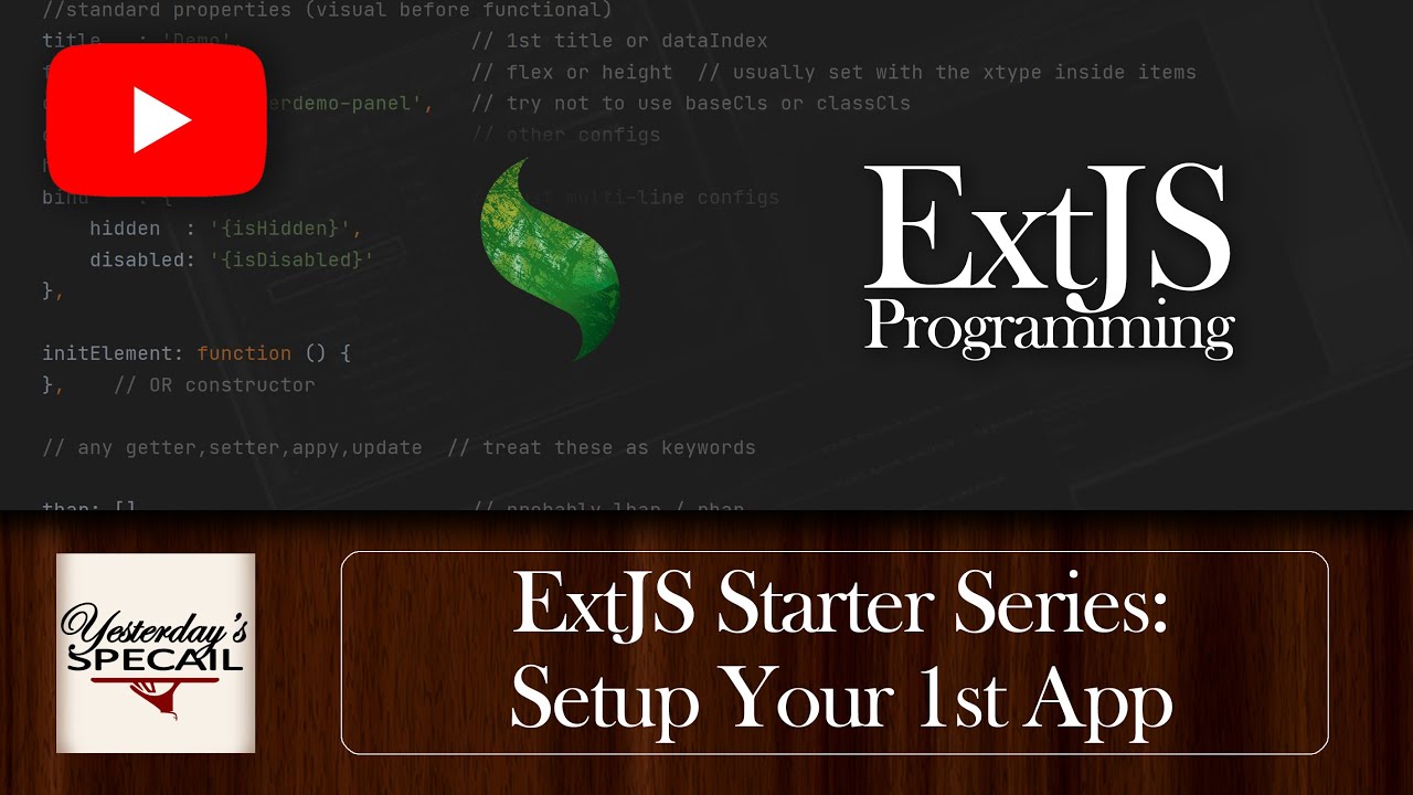 Starter Series: 1. Setup your first App in ExtJS