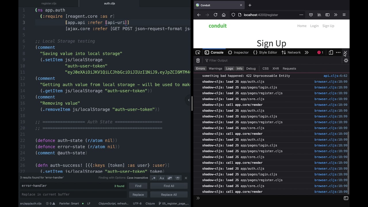ClojureScript for React Developer - 12. Authentication Part 2