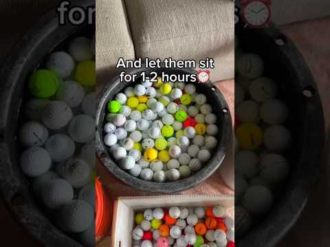 How we clean the lost golf balls!