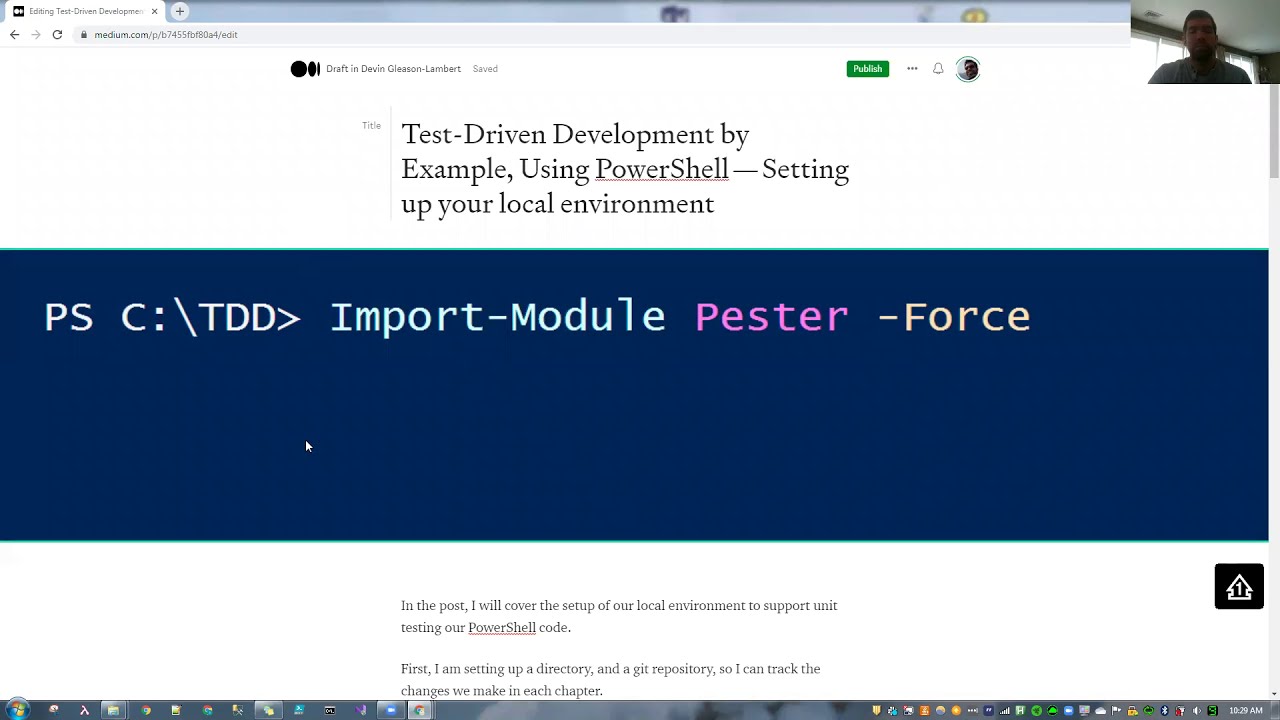 Test-Driven Development by Example, Using PowerShell  - Setting up your local environment