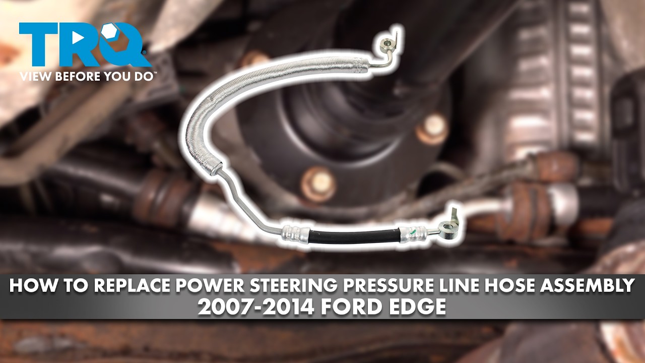 How to replace Power Steering Pressure Line Hose Assembly 2007-2014 Ford Edge