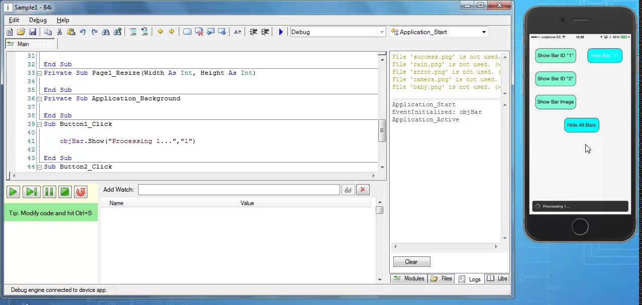 iActivityBar for B4i