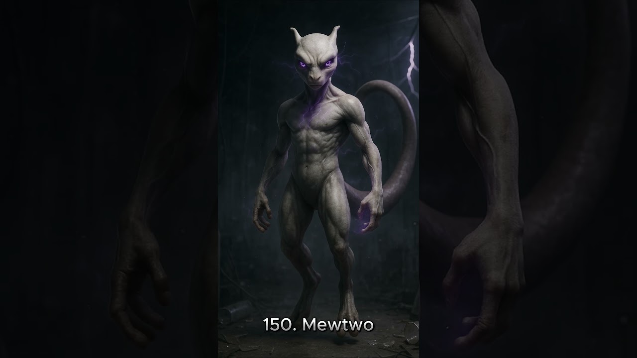 🧬 Realistic Pokédex #150 | Mewtwo – The Ultimate Lifeform (AI Realistic Pokémon) #aivideo