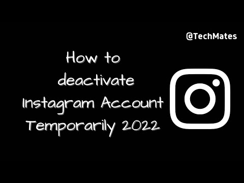 How to deactivate Instagram Account Temporarily 2022 | Disable Instagram Temporarily |