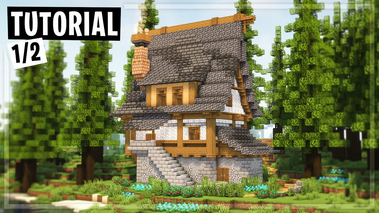 How to Build a Medieval House in Minecraft - Tutorial [Part 1/2 ...