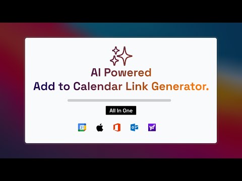 AI Add to Calendar Link Generator - CalGet (formerly Cal.et)