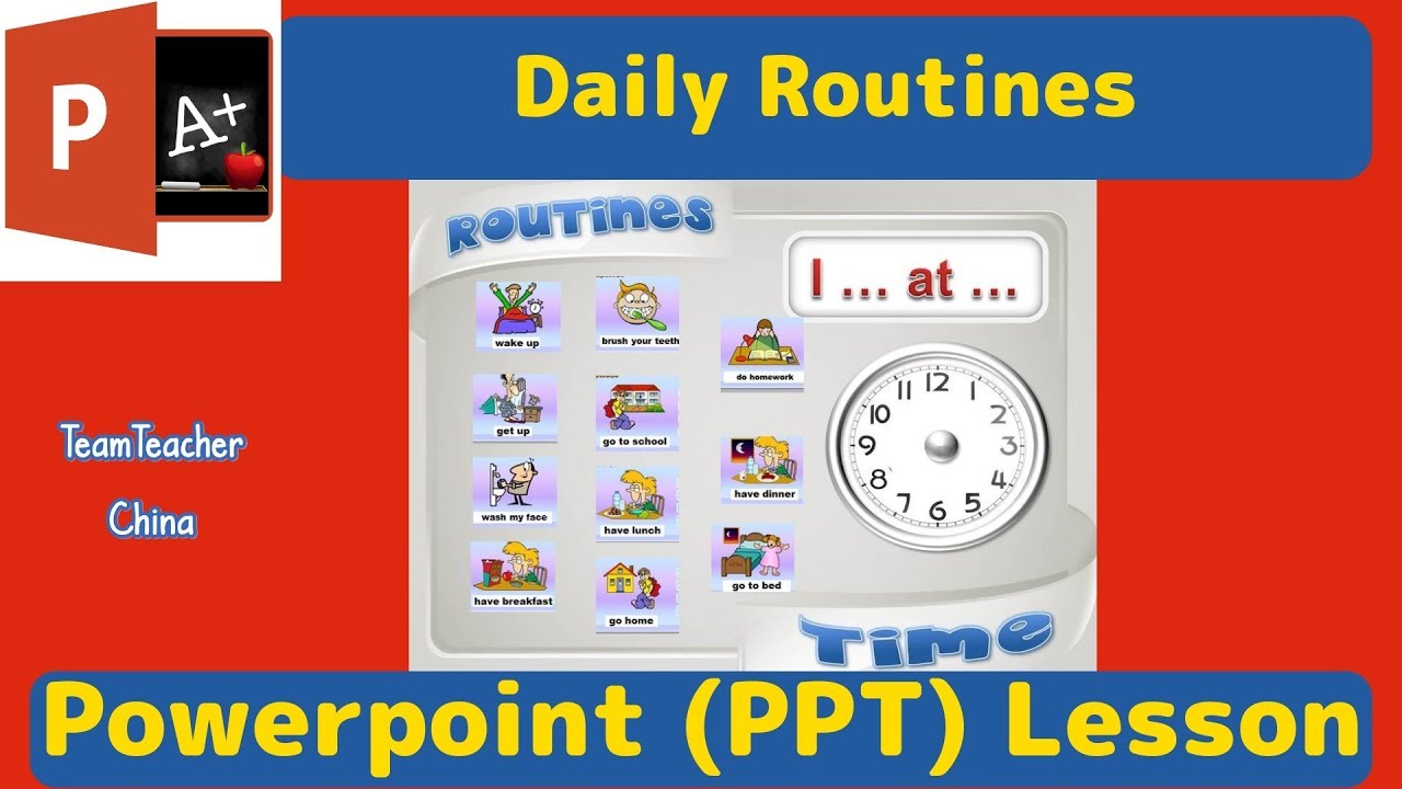 Daily Routines TEFL Powerpoint Lesson Plan | Classroom PPT Games