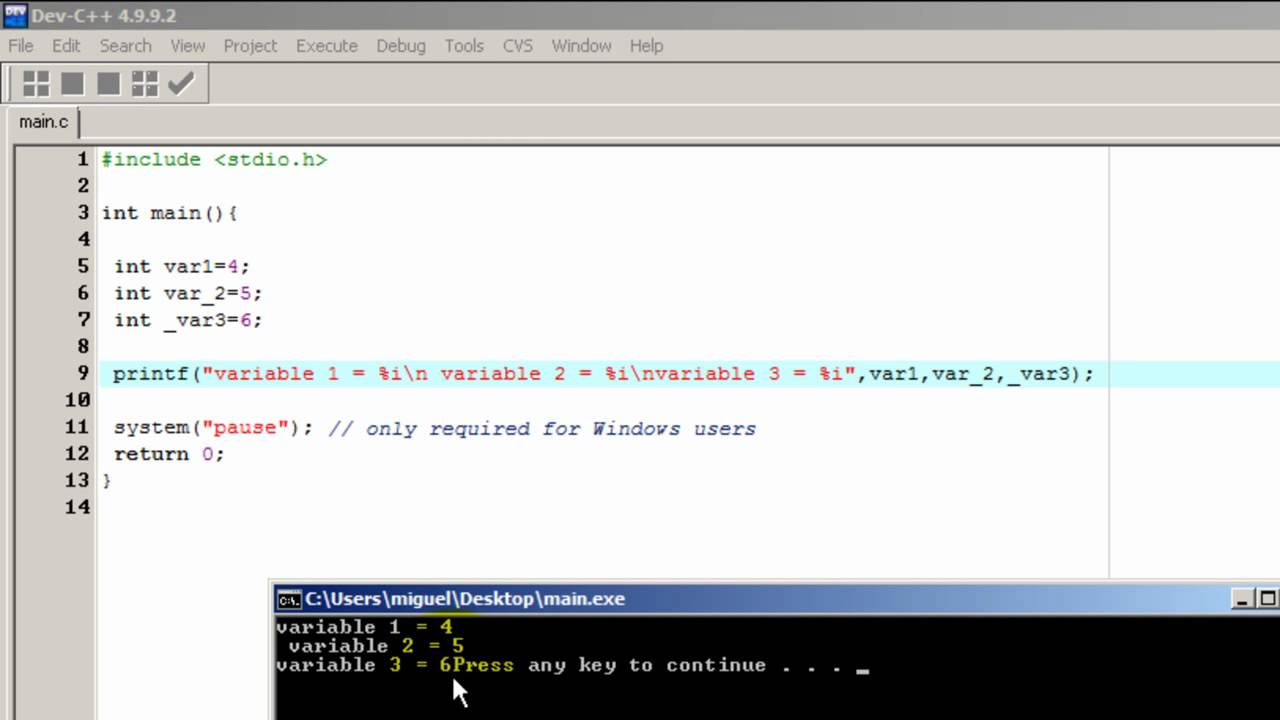 C Programming Tutorial #2 - Integer Variables