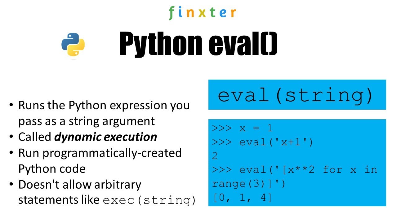 Python eval() -- How to Dynamically Evaluate a Code Expression in Python