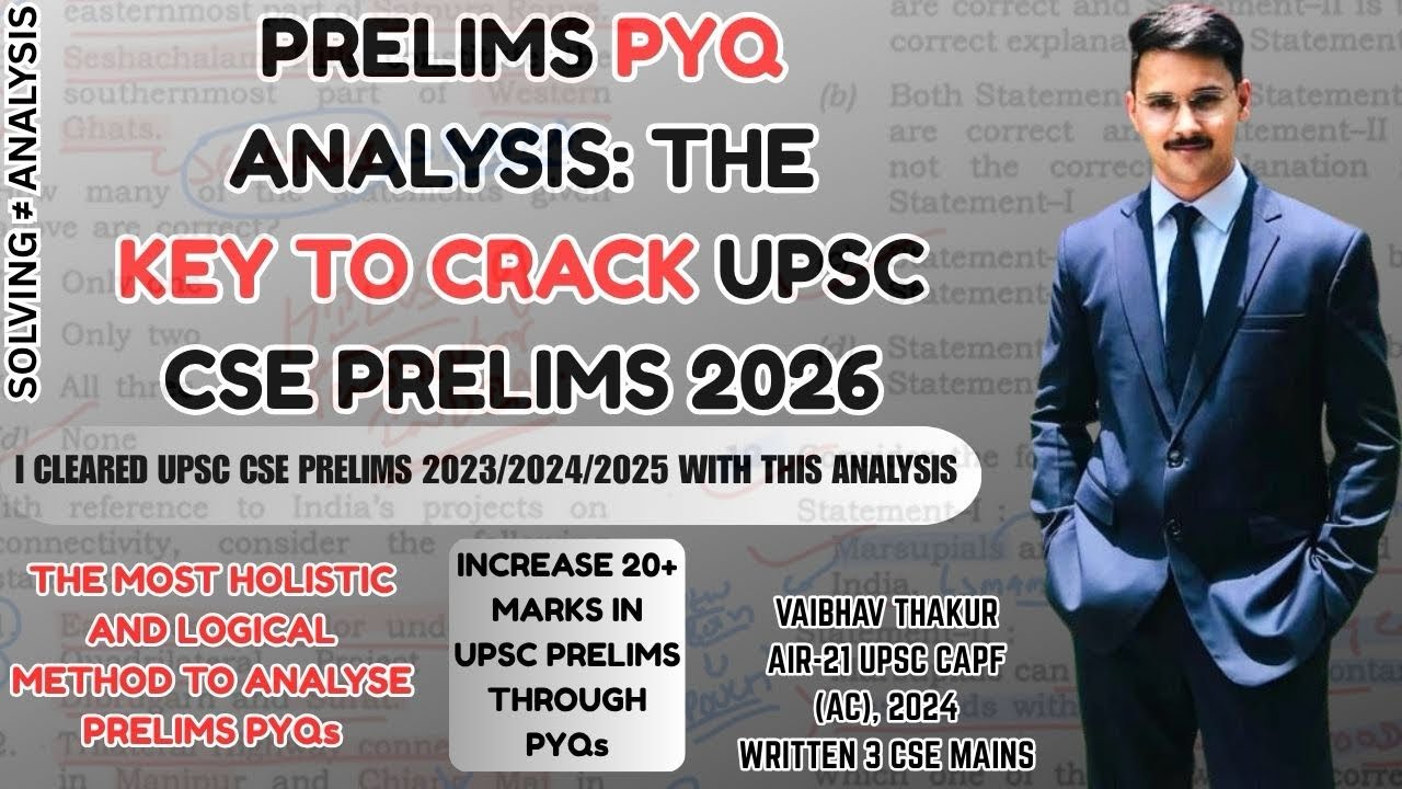 PYQ ANALYSIS TO CRACK UPSC PRELIMS || MOST EFFECTIVE METHOD TO ANALYSE UPSC PYQs