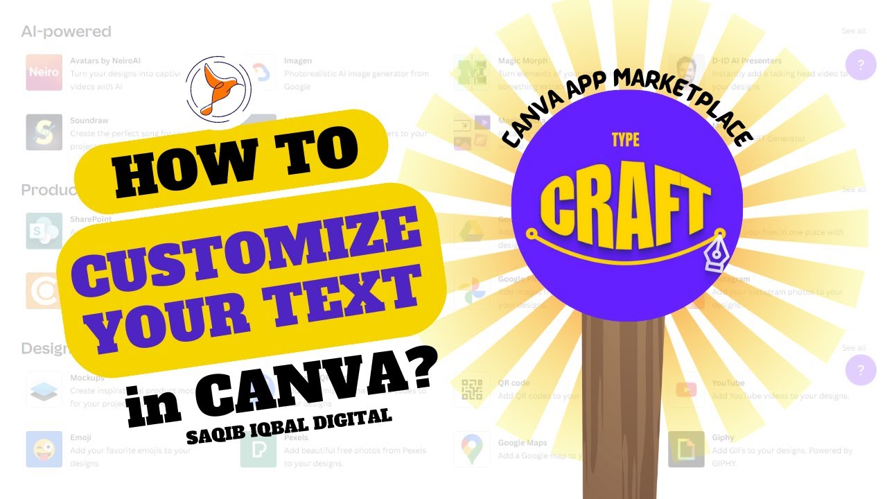 How to customize your text with Typecraft App in Canva?