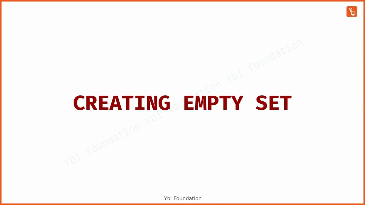Creating Empty Set | Python Programming | English