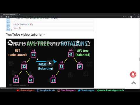Learn AVL Tree ALL Operation Insertion Deletion Rotations Balance factor Searching with Full C ...