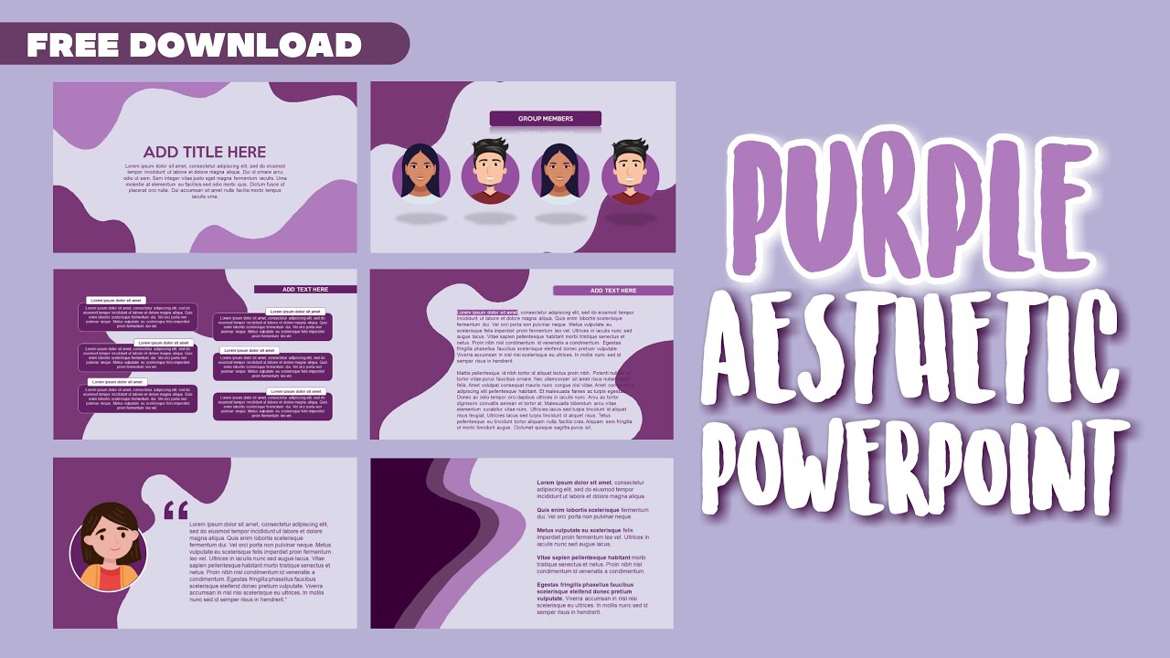 PURPLE AESTHETIC INSPIRED POWERPOINT Design Template #3  (FREE TEMPLATE) | John Mark Nieva