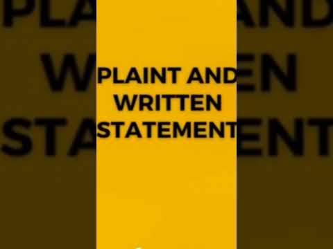 plaint vs written state ment #divorceground
