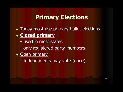 Gov 4.18 - Primaries