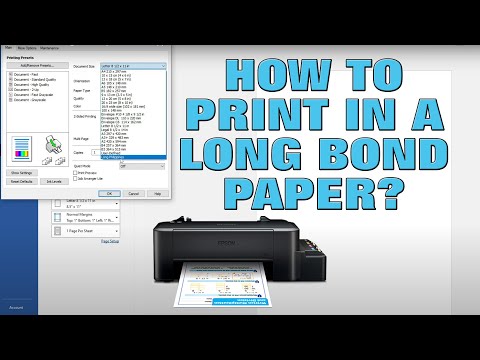 How to Print in Long bond Paper