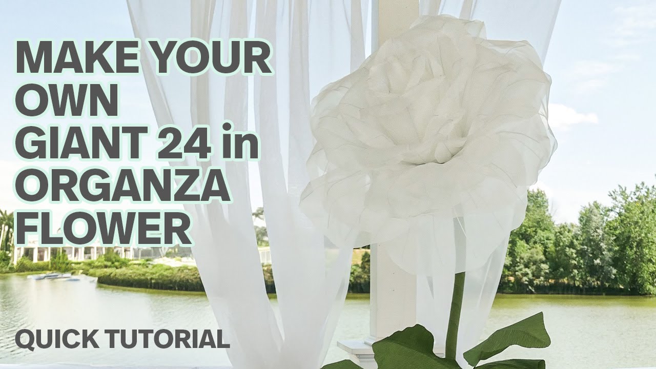 How to Make a Stunning 24-Inch Giant Organza Rose | Step-by-Step Flower Tutorial