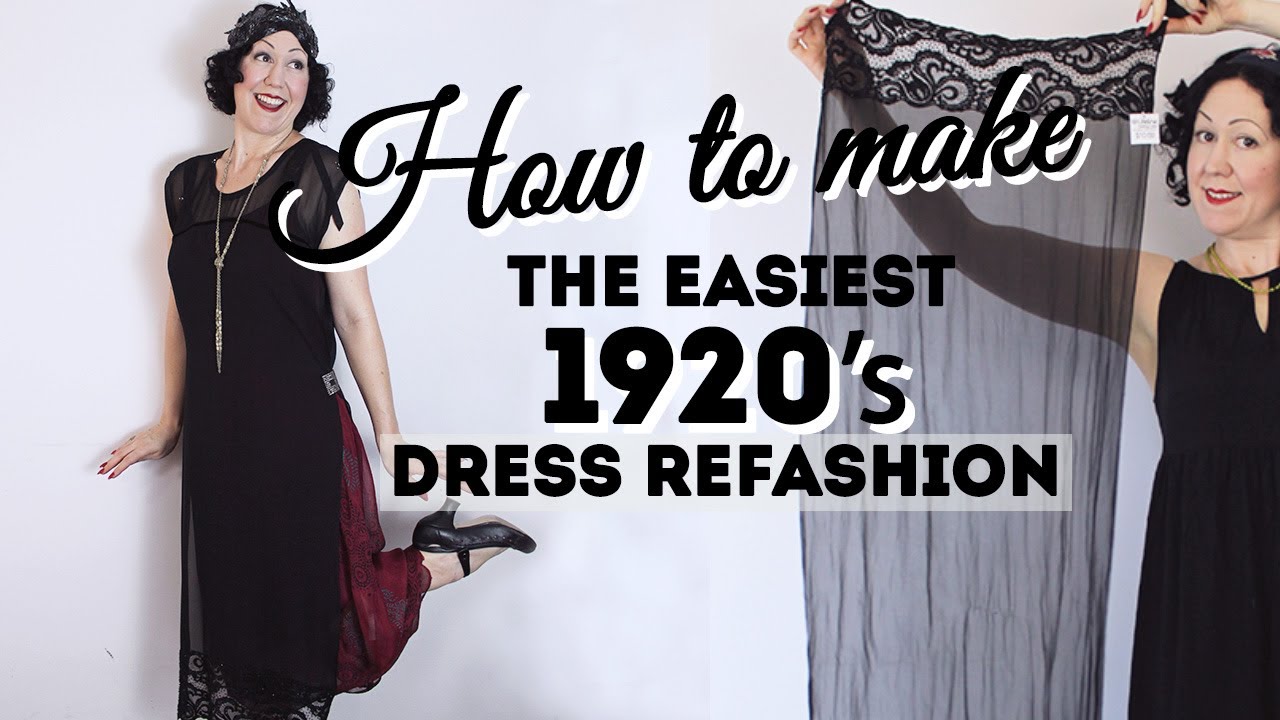 How to make your own 1920's dress refashion from scarves! Need a 2020, flapper/ or Gatsby costume?