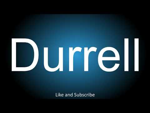 How to correctly pronounce - Durrell.