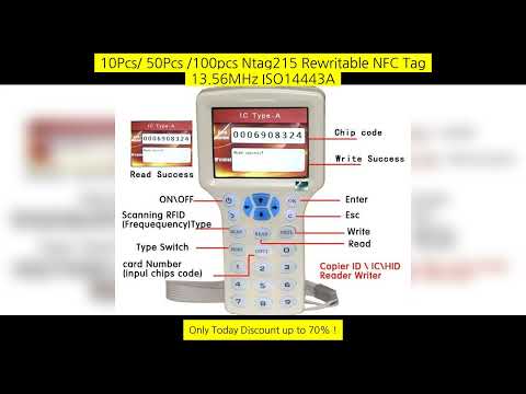 10 Frequency Nfc Smart Card Reader Writer Duplicator 125K 13.56Mhz Rfid Copier