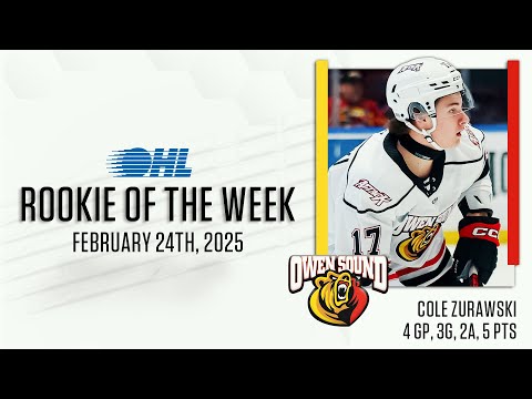 Attack's Cole Zurawski named OHL Rookie of the Week