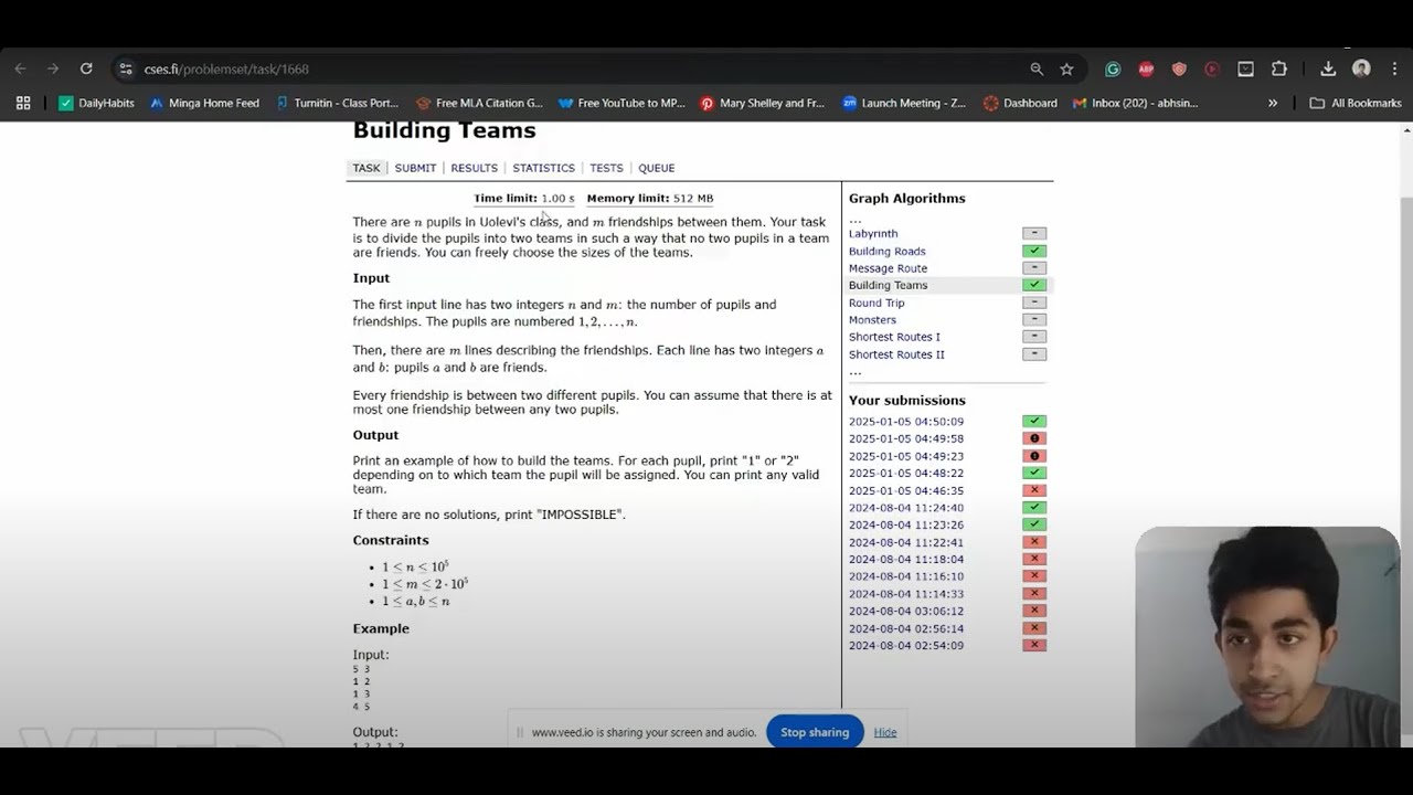 CSES Building Teams Solution