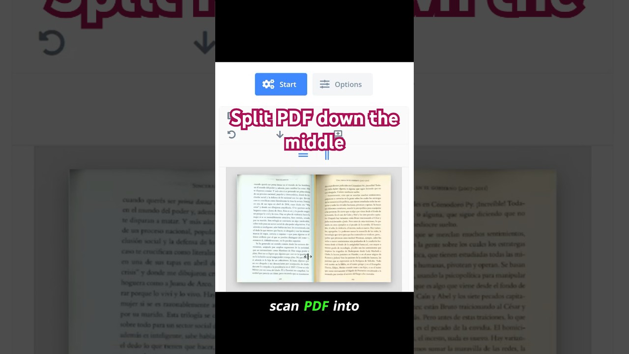 Split two-page layout PDF into separate pages